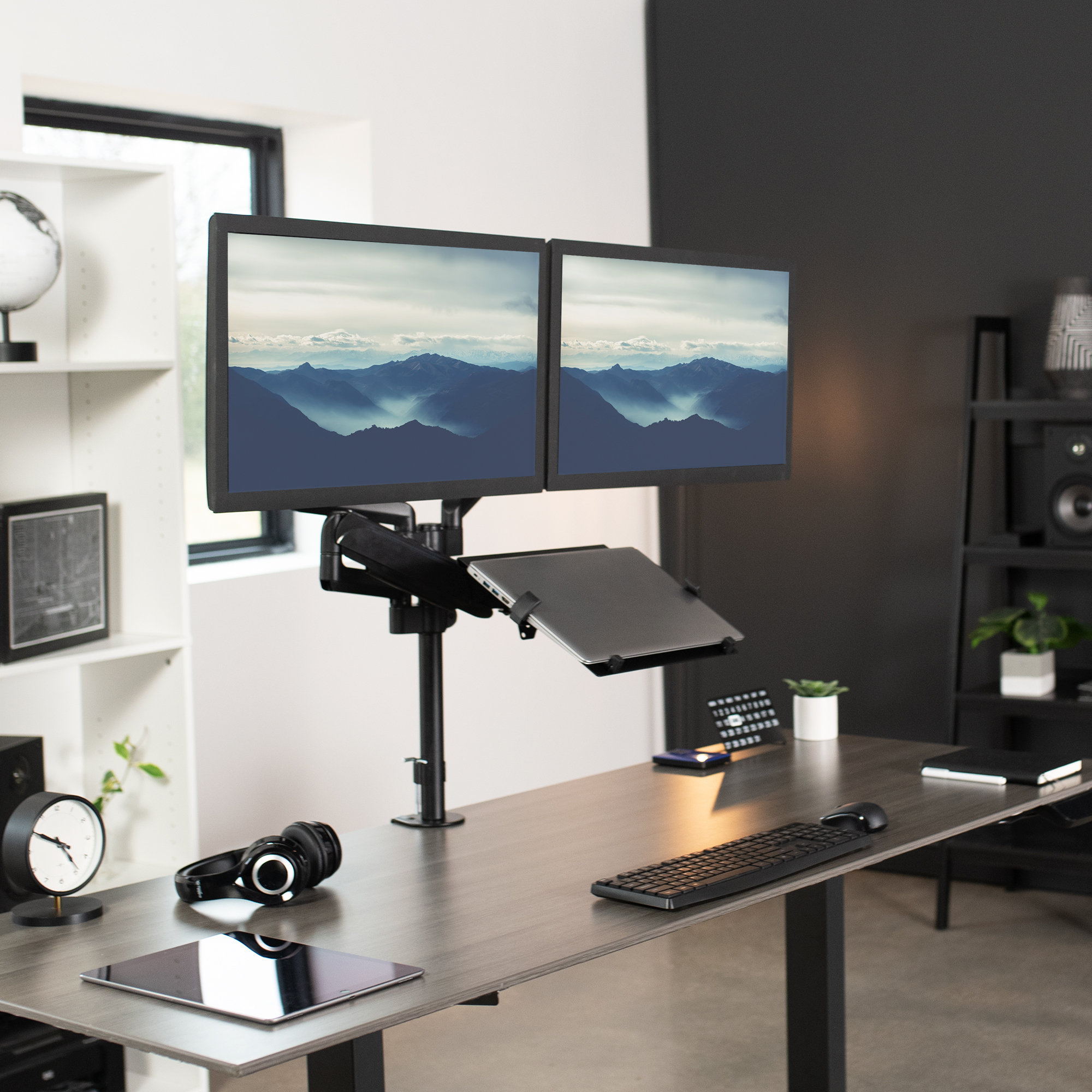 Vivo Black Desktop Mount Holds up to 19.8 lbs Wayfair